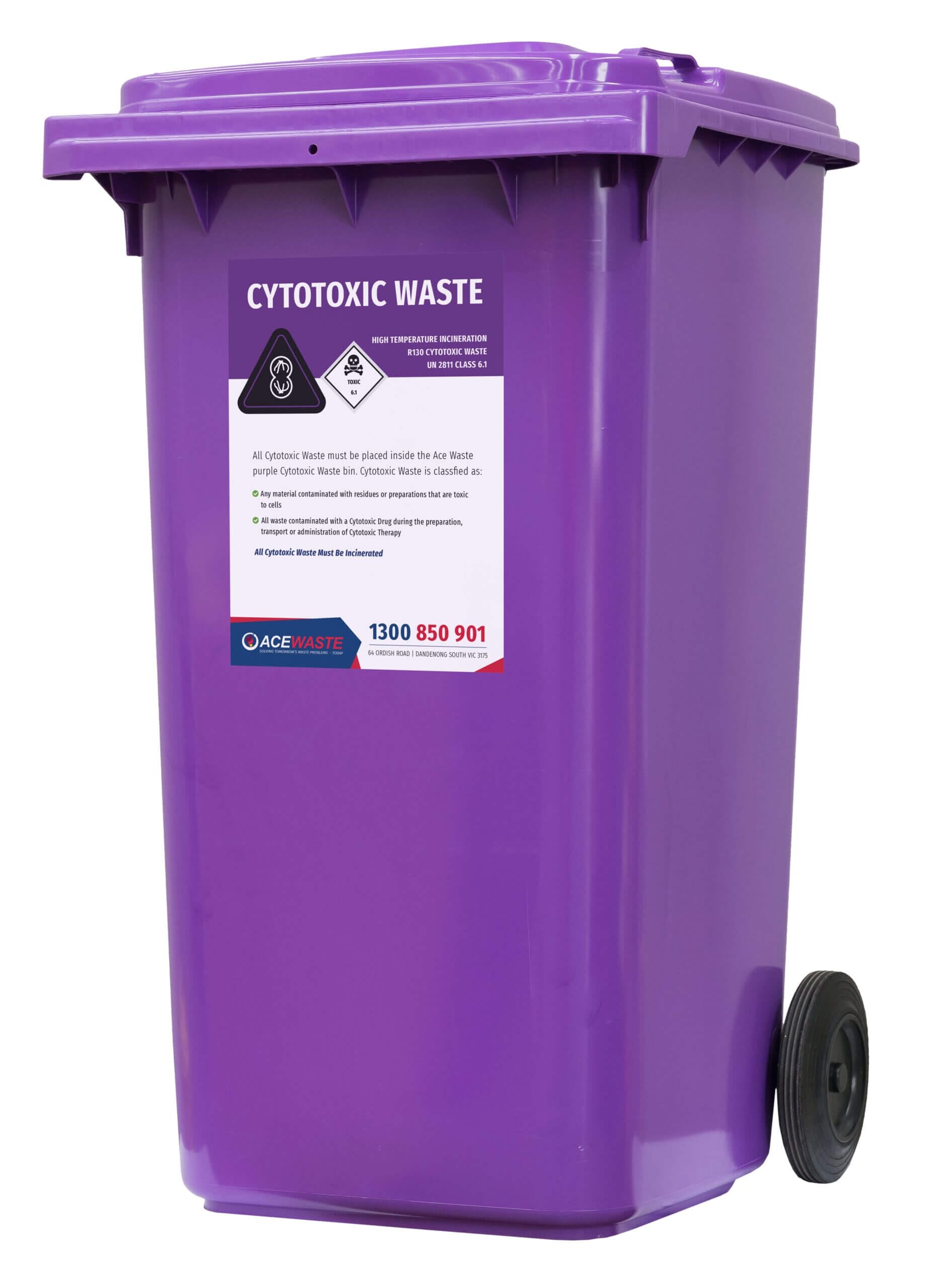 Buy Cytotoxic Waste Bins 240L Brisbane Melbourne Ace Waste
