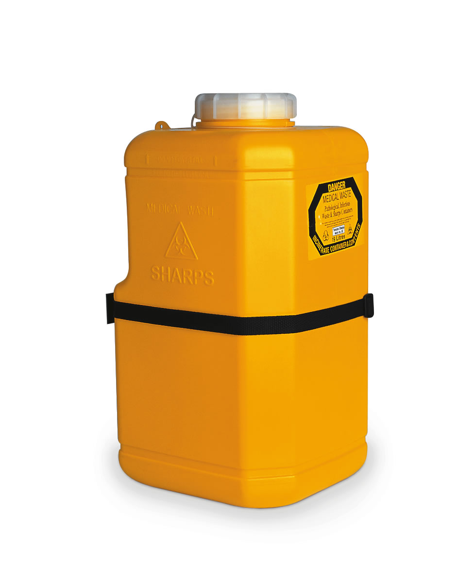 Wall Strap suit 19.0 litre sharps container - Ace Waste Wall Strap suit 19.0 litre sharps container - Ace Waste